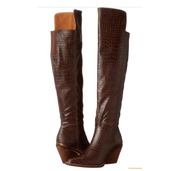Zodiac | Shoes | Zodiac Womens Ronson Overtheknee Brown Crocodile ...